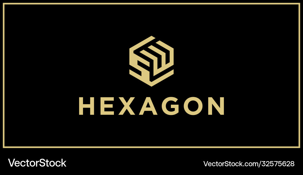 Sw hexagon logo design inspiration Royalty Free Vector Image
