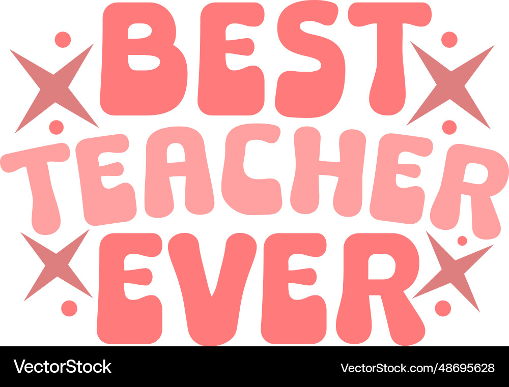 Teacher retro design file bundle Royalty Free Vector Image