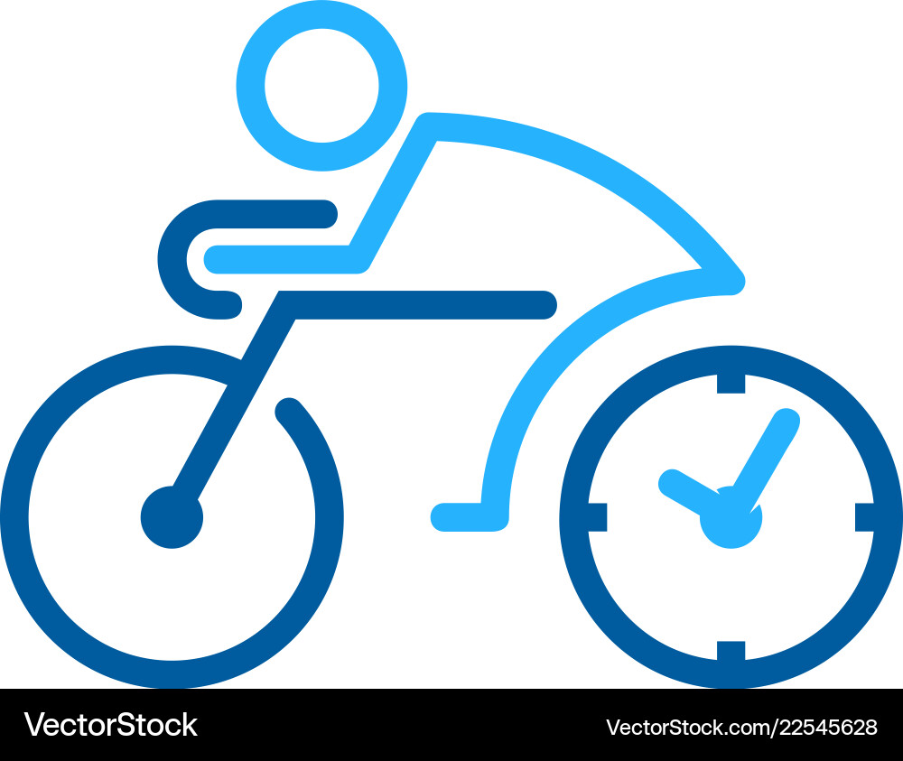 Time bike logo icon design Royalty Free Vector Image