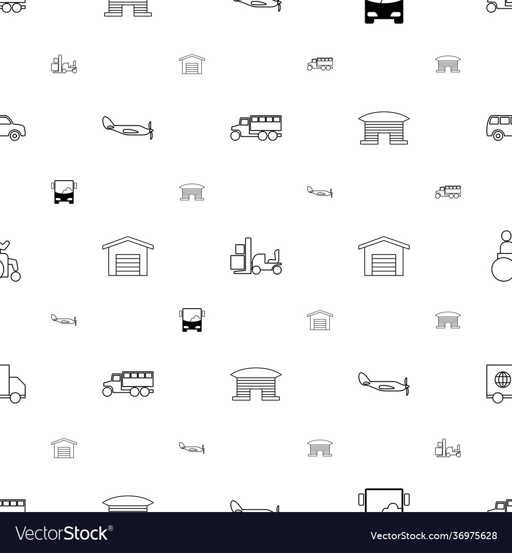 Traffic icons pattern seamless white background Vector Image