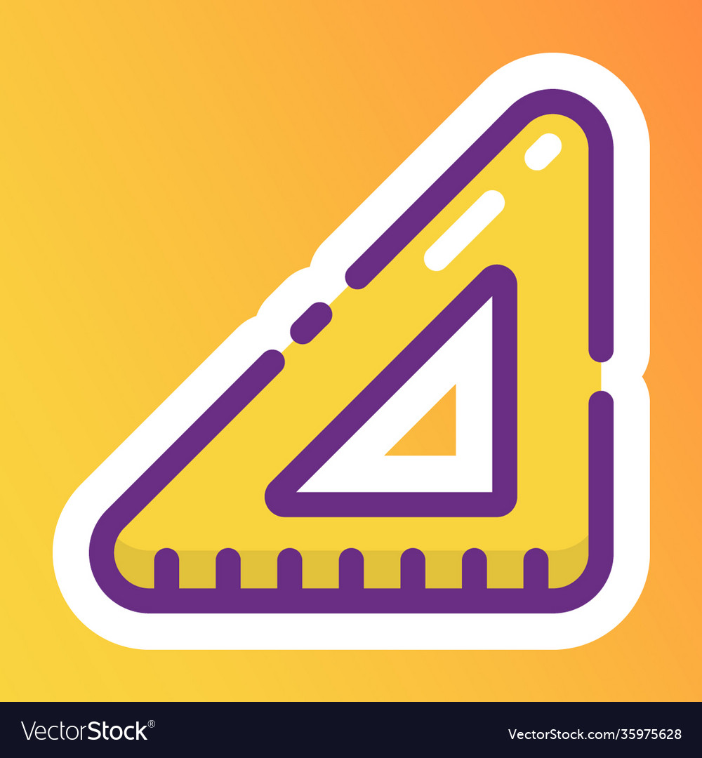 Triangle ruler Royalty Free Vector Image - VectorStock