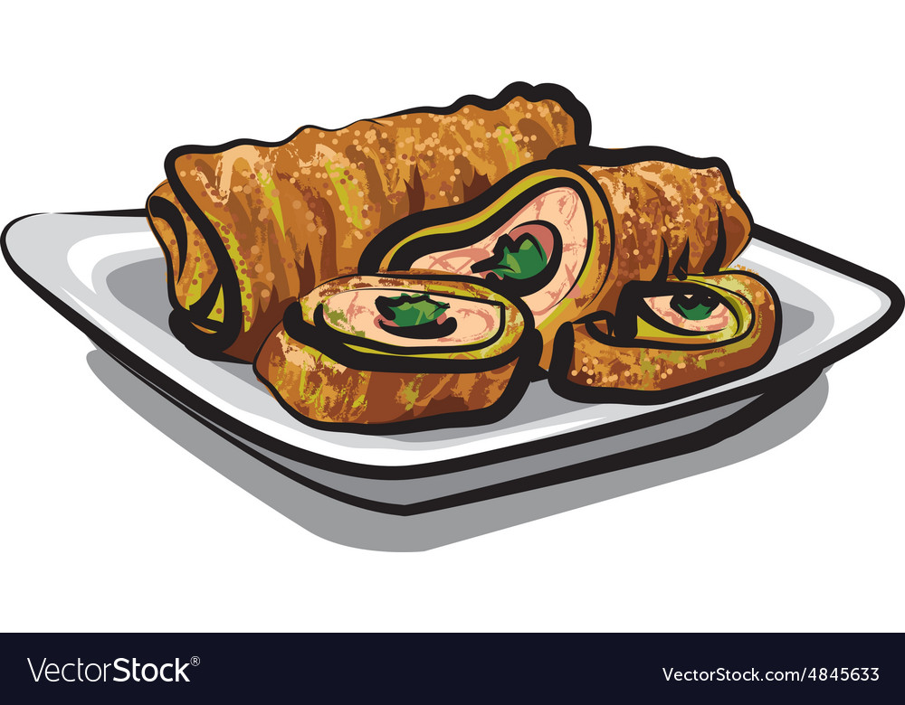 Chicken rolls Royalty Free Vector Image - VectorStock Chicken rolls Royalty Free Vector Image - VectorStock