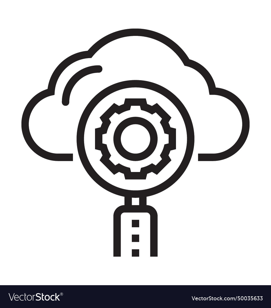 Cloud settings icon Royalty Free Vector Image - VectorStock
