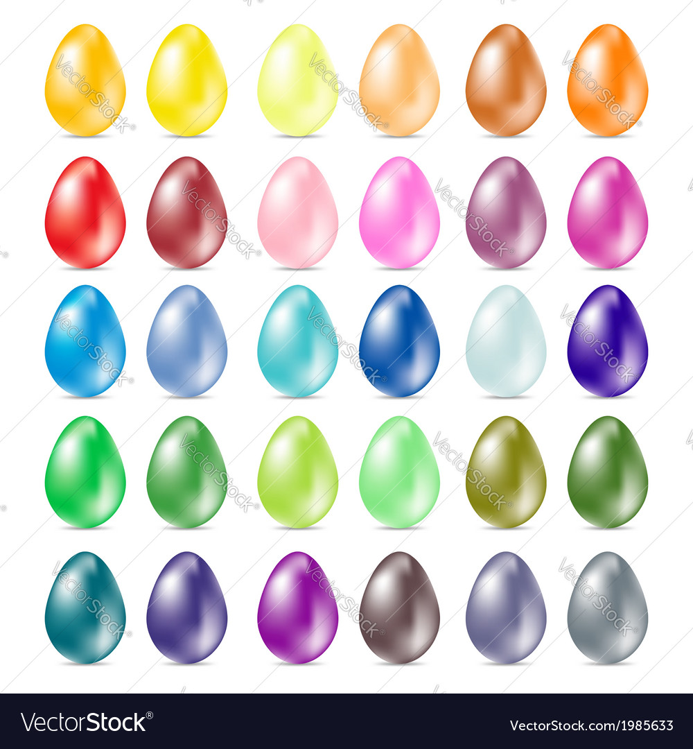 Color easter eggs Royalty Free Vector Image - VectorStock