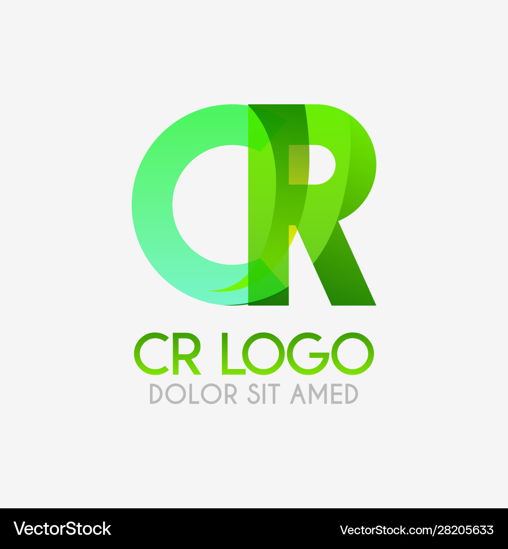 Cr logo with striking colors and gradations Vector Image