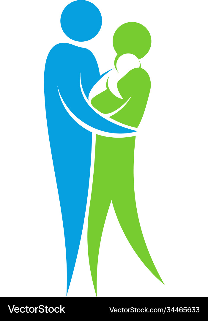 Family logo design template community Royalty Free Vector