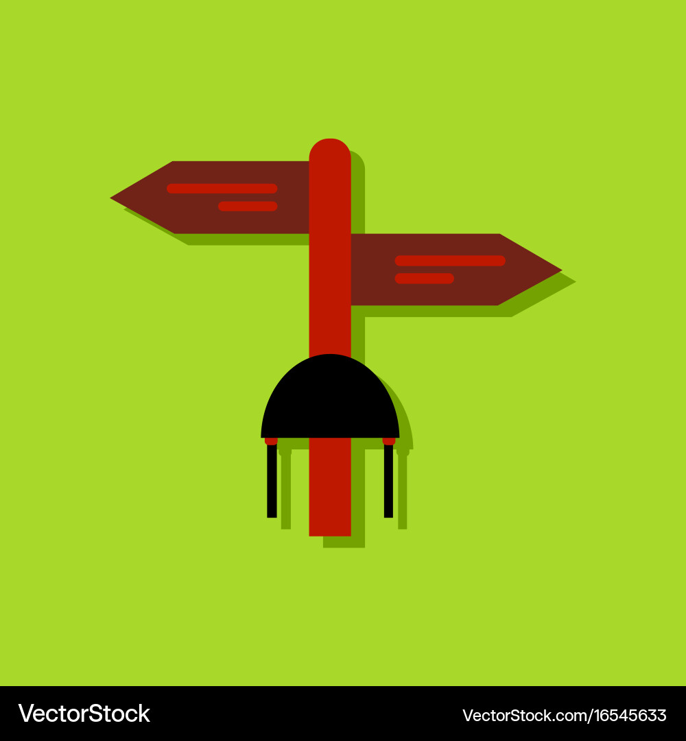 Flat icon design collection military signpost Vector Image