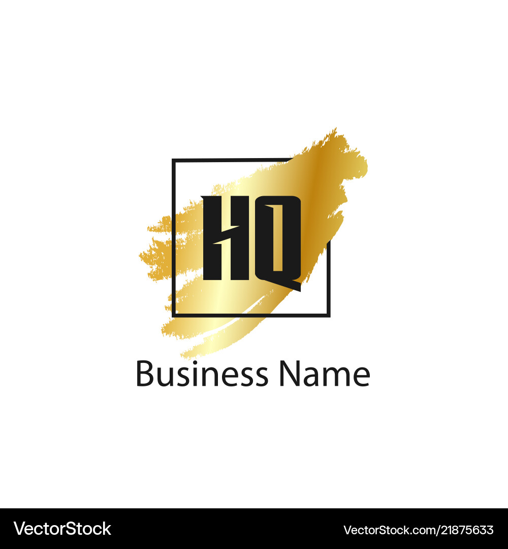 Initial letter hq logo template design Royalty Free Vector
