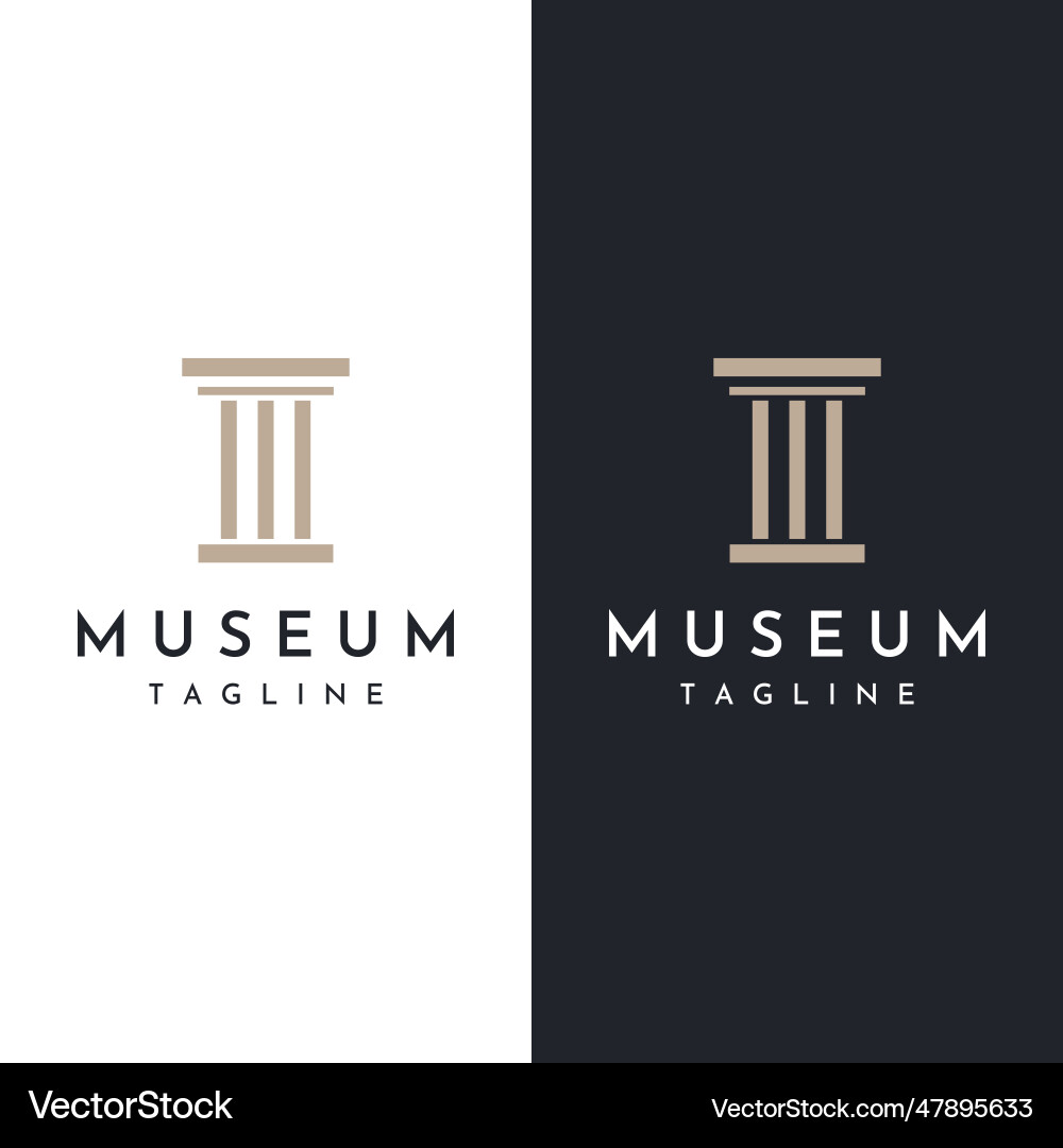 Museums museum columns museum lines museum pillar Vector Image
