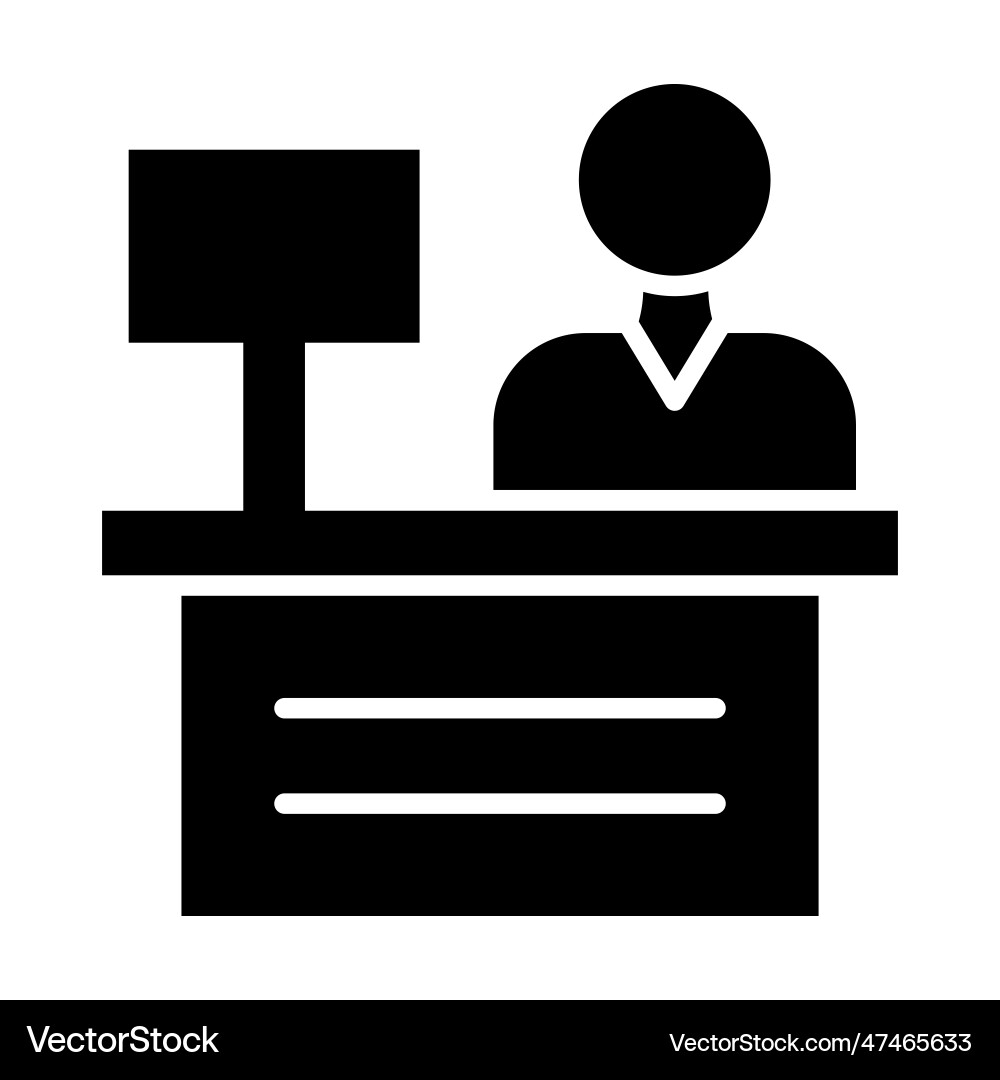 Reception glyph icon for personal and commercial Vector Image