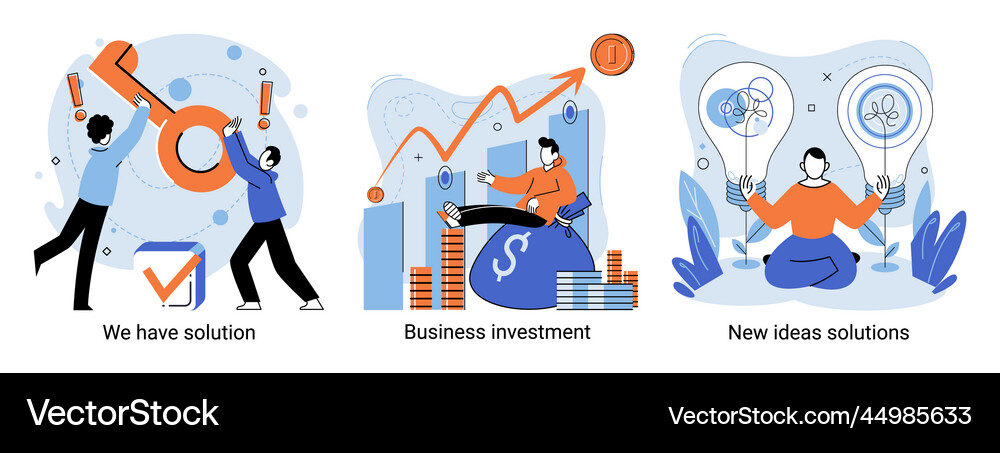 We have solution business investment new ideas Vector Image