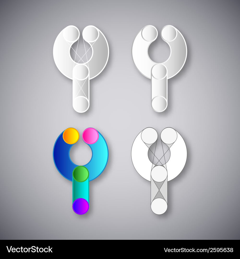Abstract combination of letter y Royalty Free Vector Image