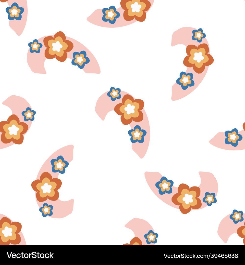 Abstract playful style cut out flower shape Vector Image
