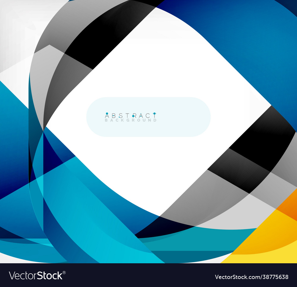 Abstract square shape with overlapping waves Vector Image