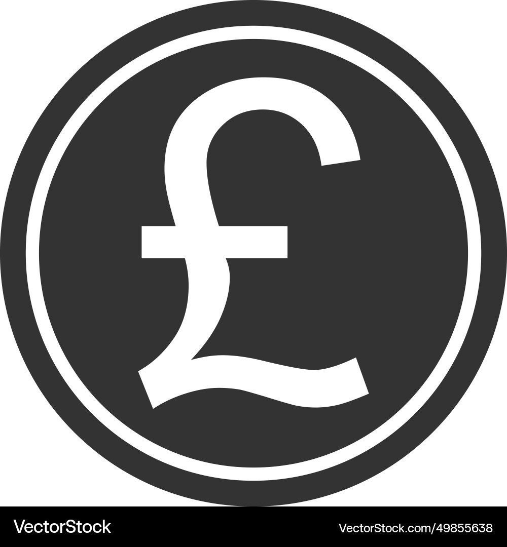 British pound sterling sign icon in flat style Vector Image