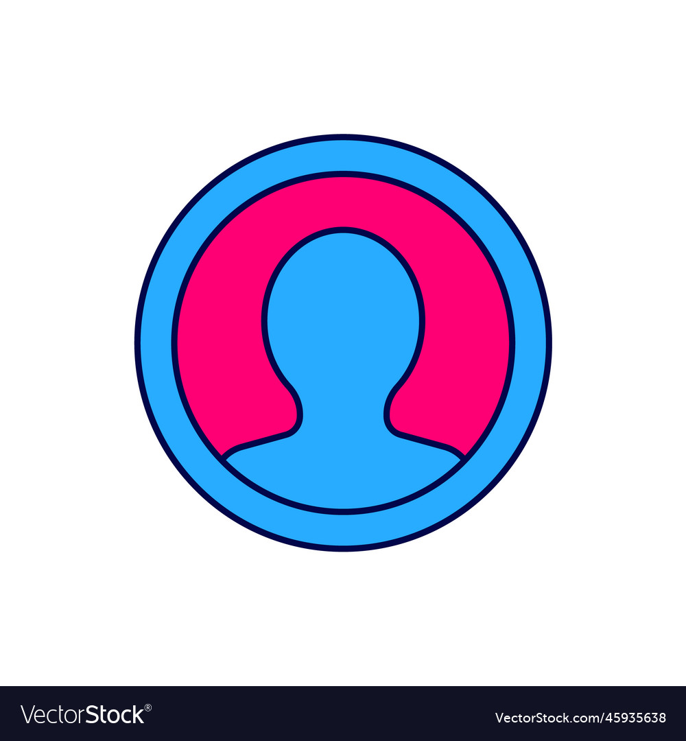 Filled Outline Create Account Screen Icon Isolated