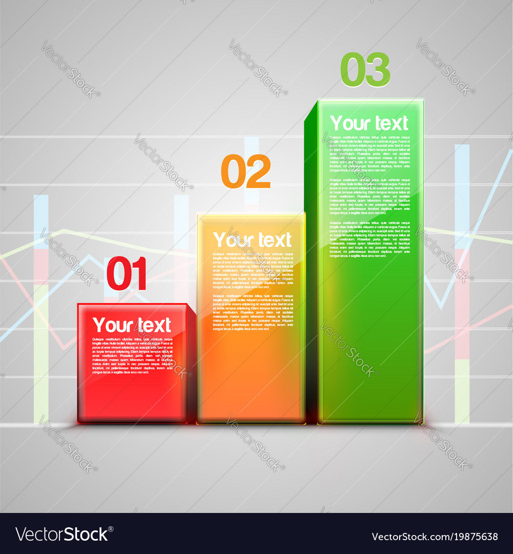Graph numbered template Royalty Free Vector Image