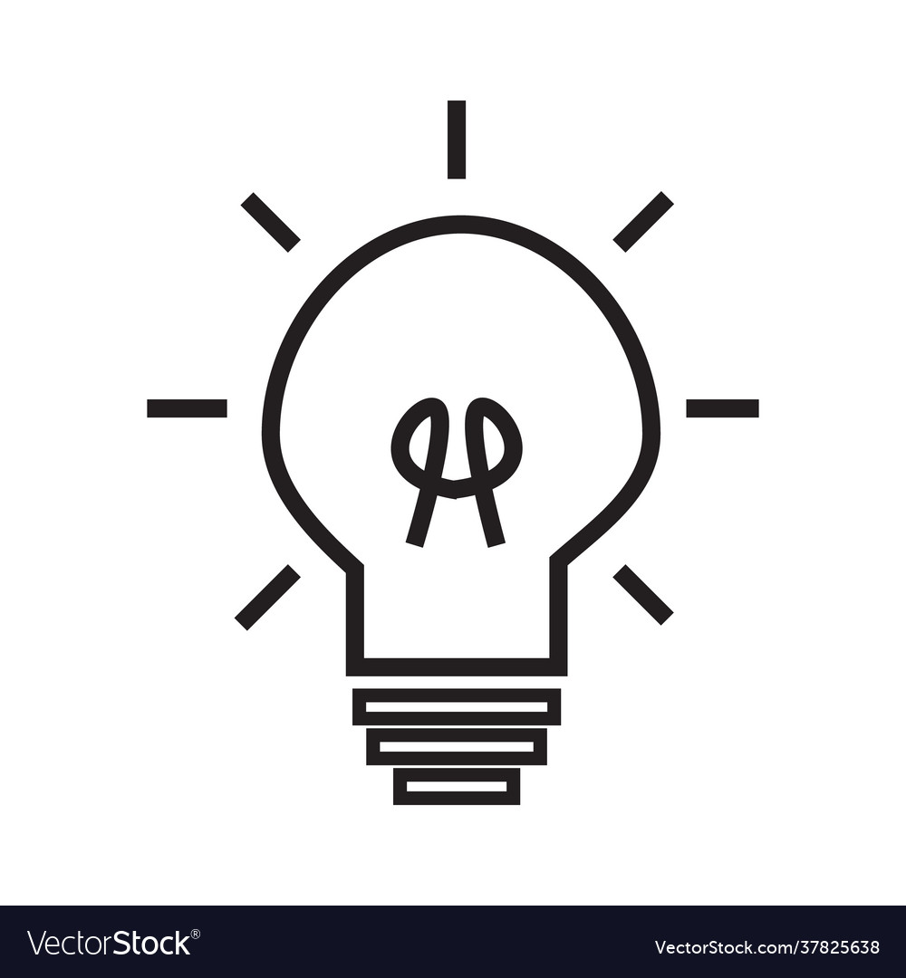Light bulb icon symbols on white background Vector Image