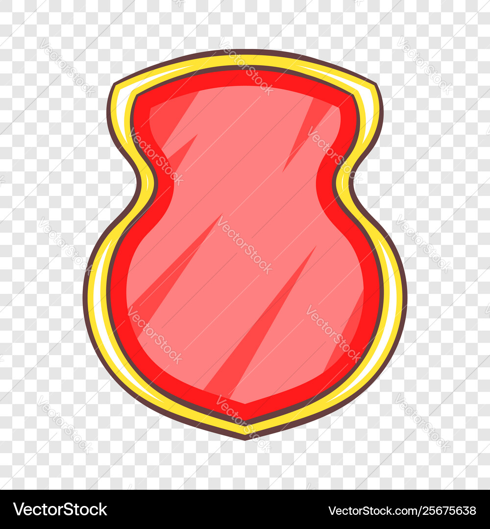 Safety shield icon cartoon style Royalty Free Vector Image