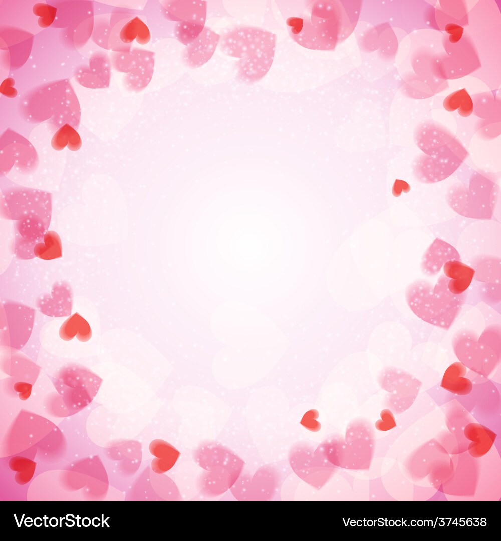 St valentines day abstract background with hearts Vector Image