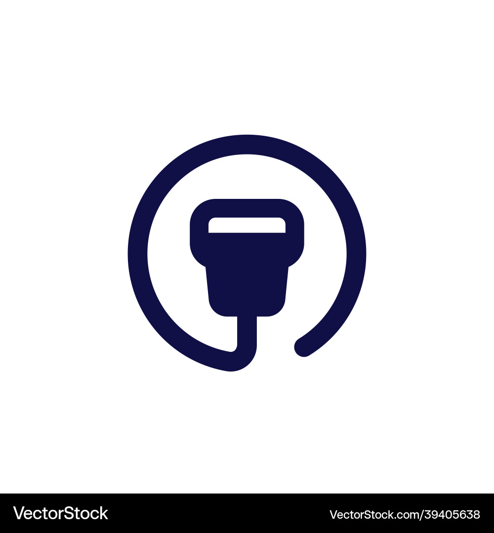Ultrasound logo round icon on white Royalty Free Vector