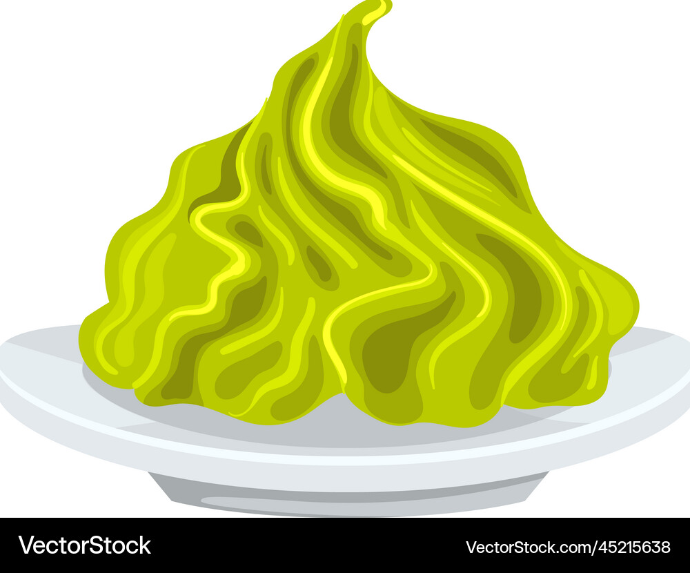 Wasabi sauce cartoon Royalty Free Vector Image