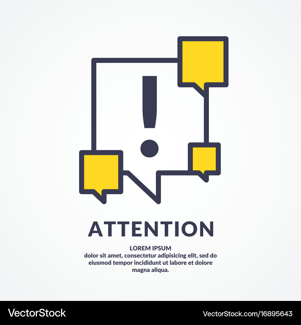 A warning sign and icon informational poster Vector Image