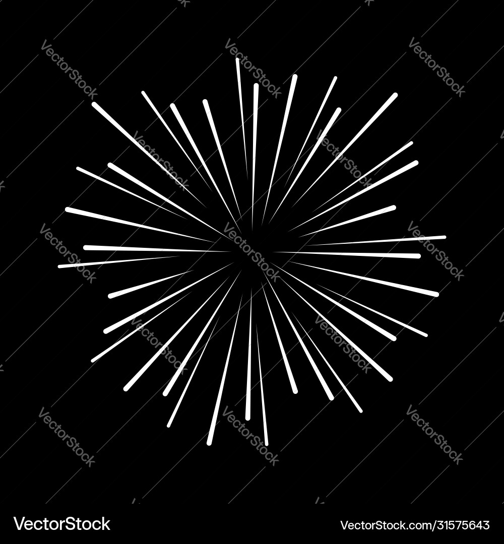 Abstract white radial speed lines in round form Vector Image