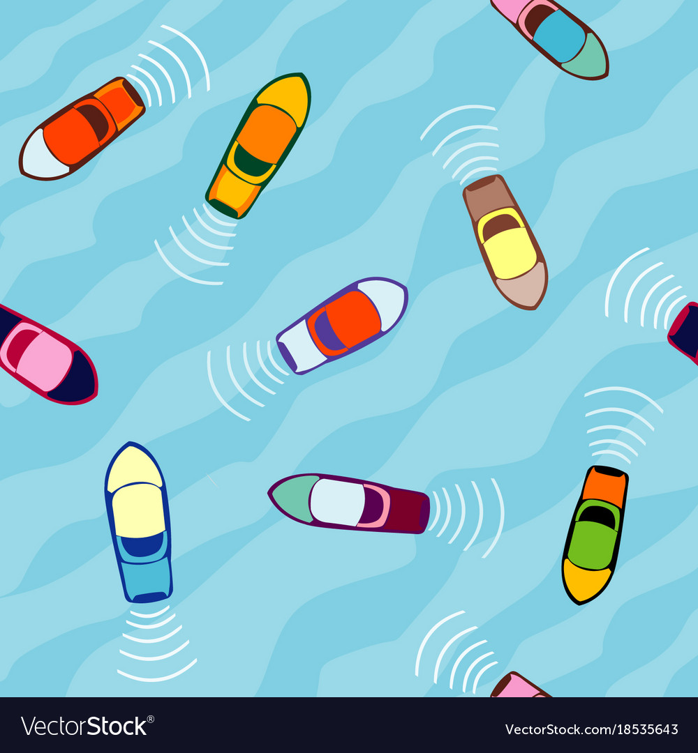 Aerial view boats seamless pattern Royalty Free Vector Image Aerial view boats seamless pattern Royalty Free Vector Image