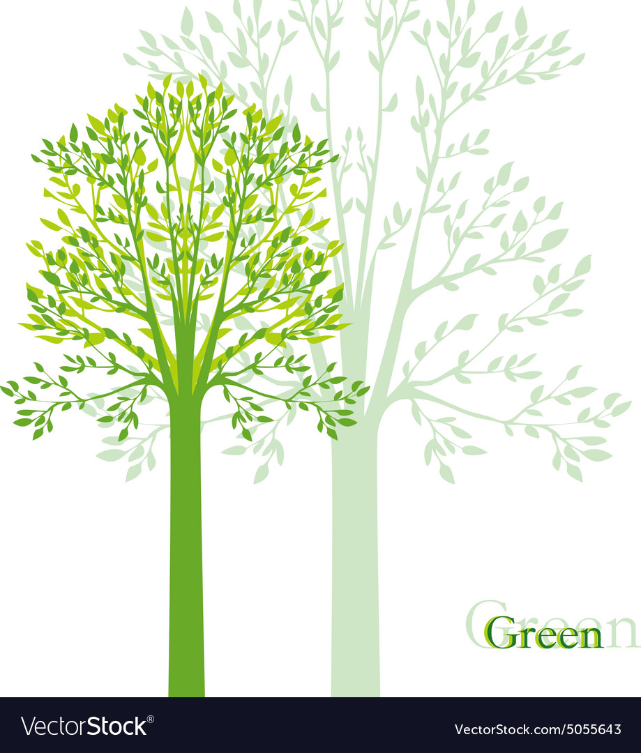 Background with spring trees Royalty Free Vector Image