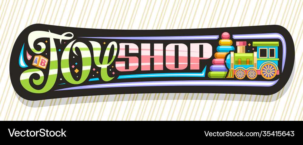 Banner for toy shop Royalty Free Vector Image - VectorStock