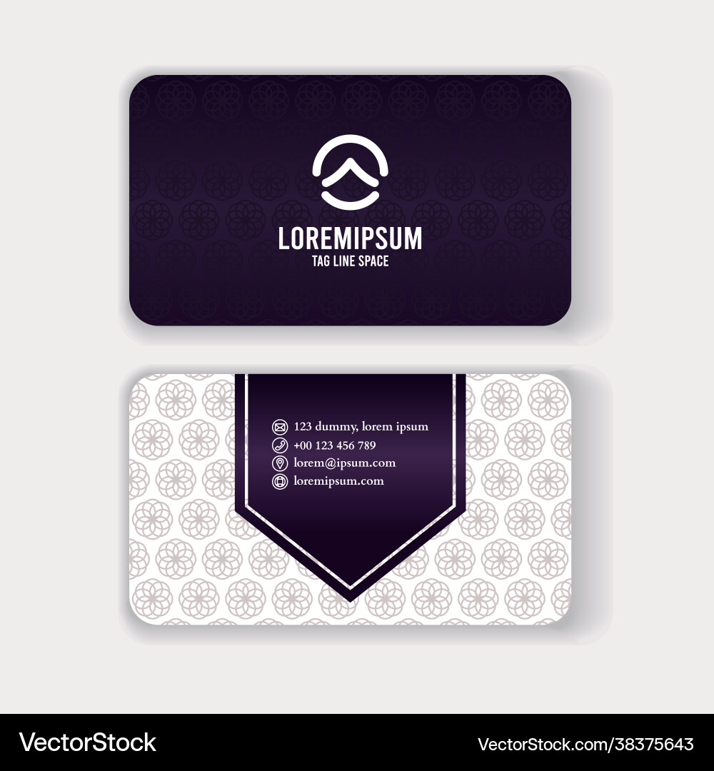 Business card template and name design Royalty Free Vector