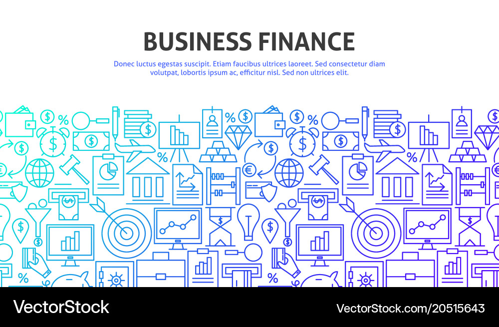 Business finance web concept Royalty Free Vector Image