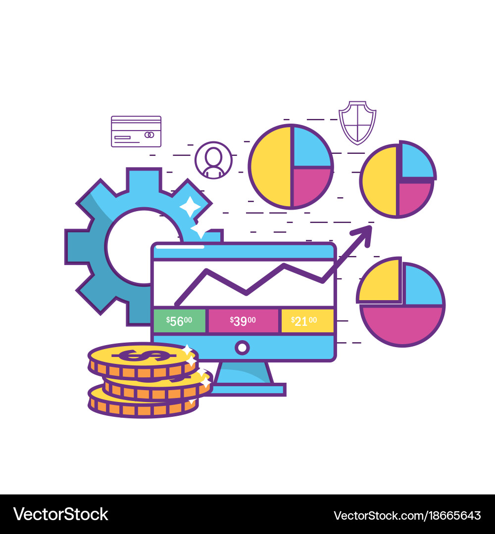 Fintech industry design Royalty Free Vector Image