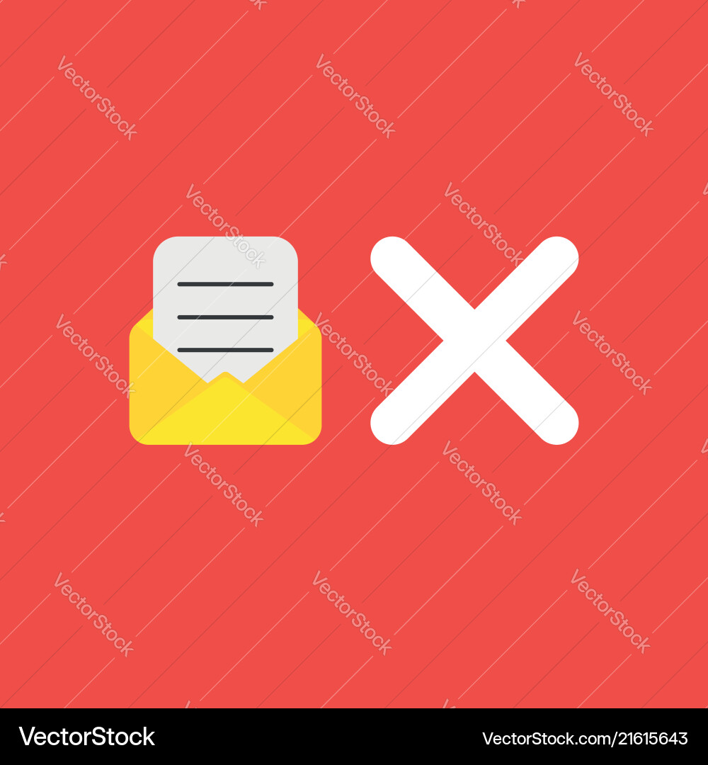 Icon concept of written paper inside mail Vector Image