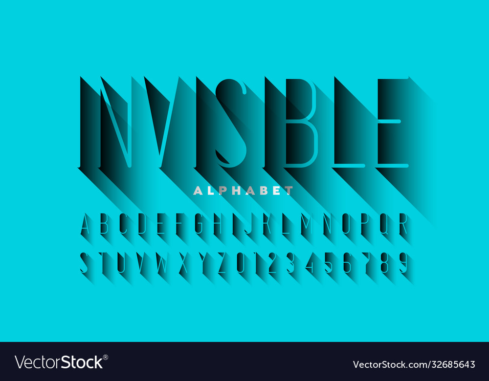 Invisible Style Font Design Alphabet Letters Vector Image invisible-style-font-design-alphabet-letters-vector-image