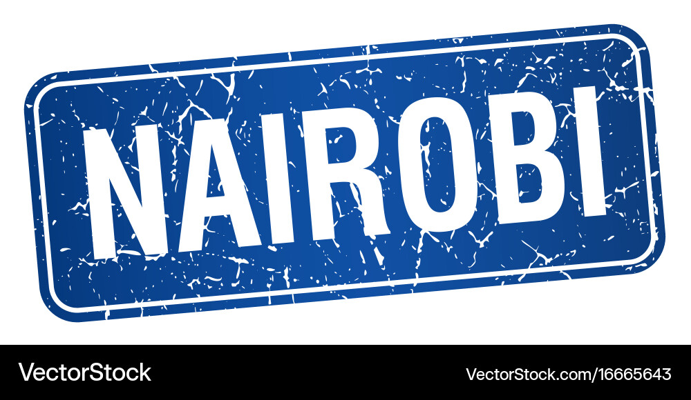 Nairobi blue stamp isolated on white background Vector Image