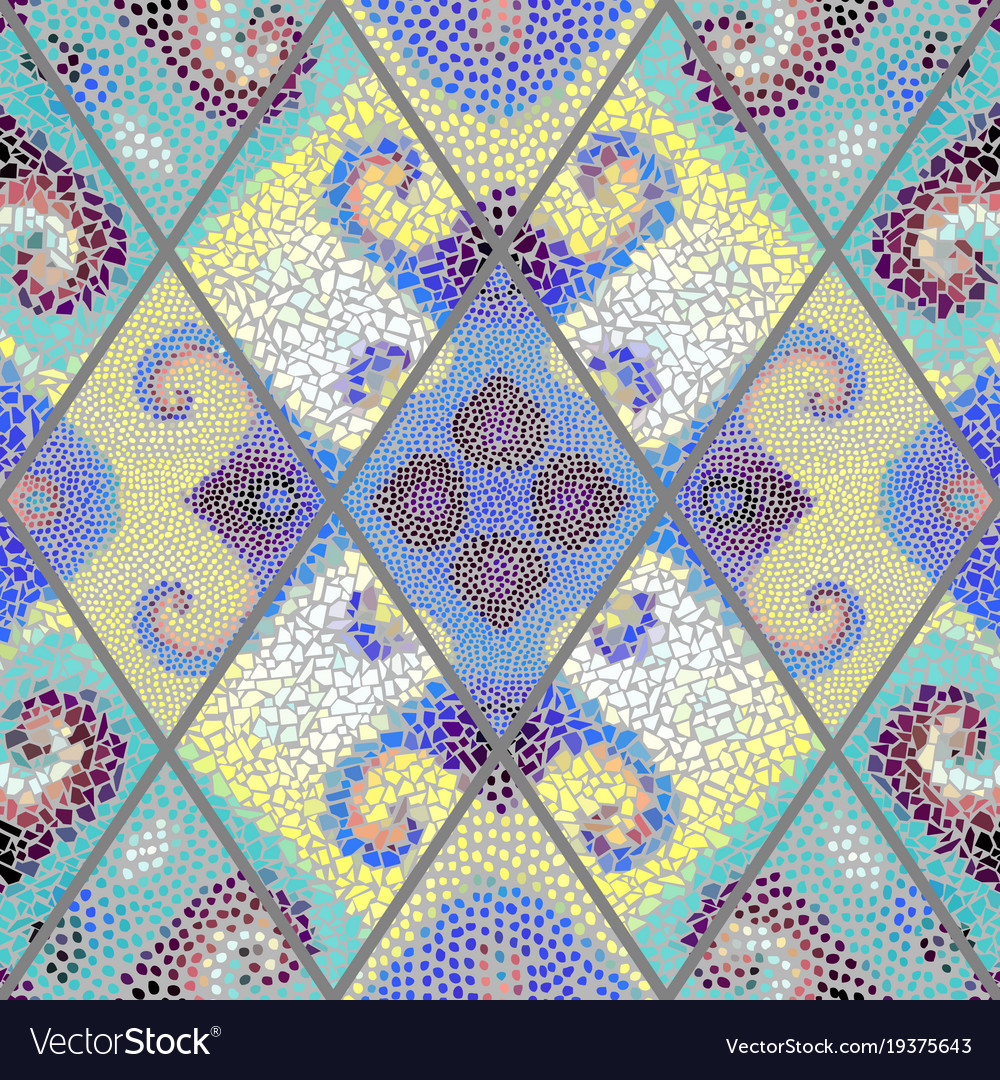 Seamless mosaic pattern Royalty Free Vector Image