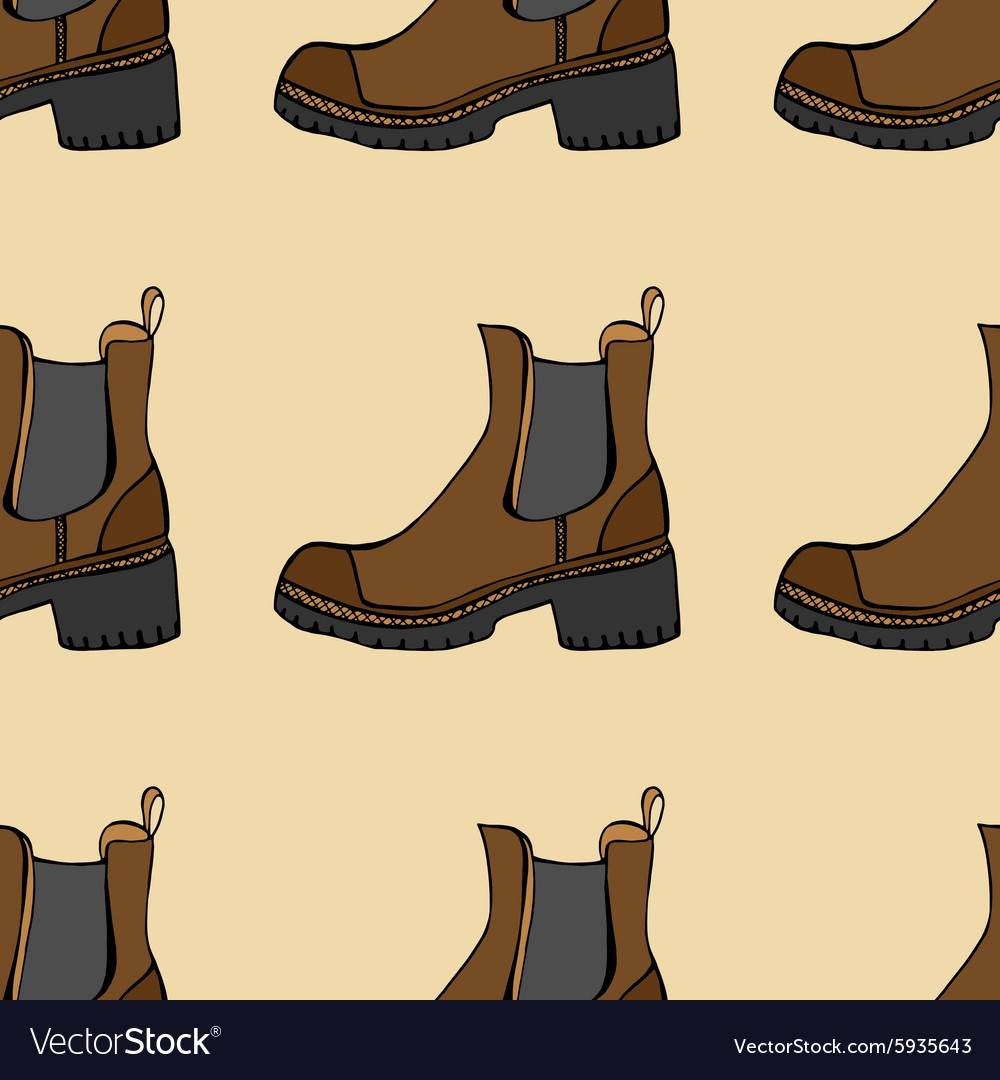 Seamless pattern with shoes Royalty Free Vector Image