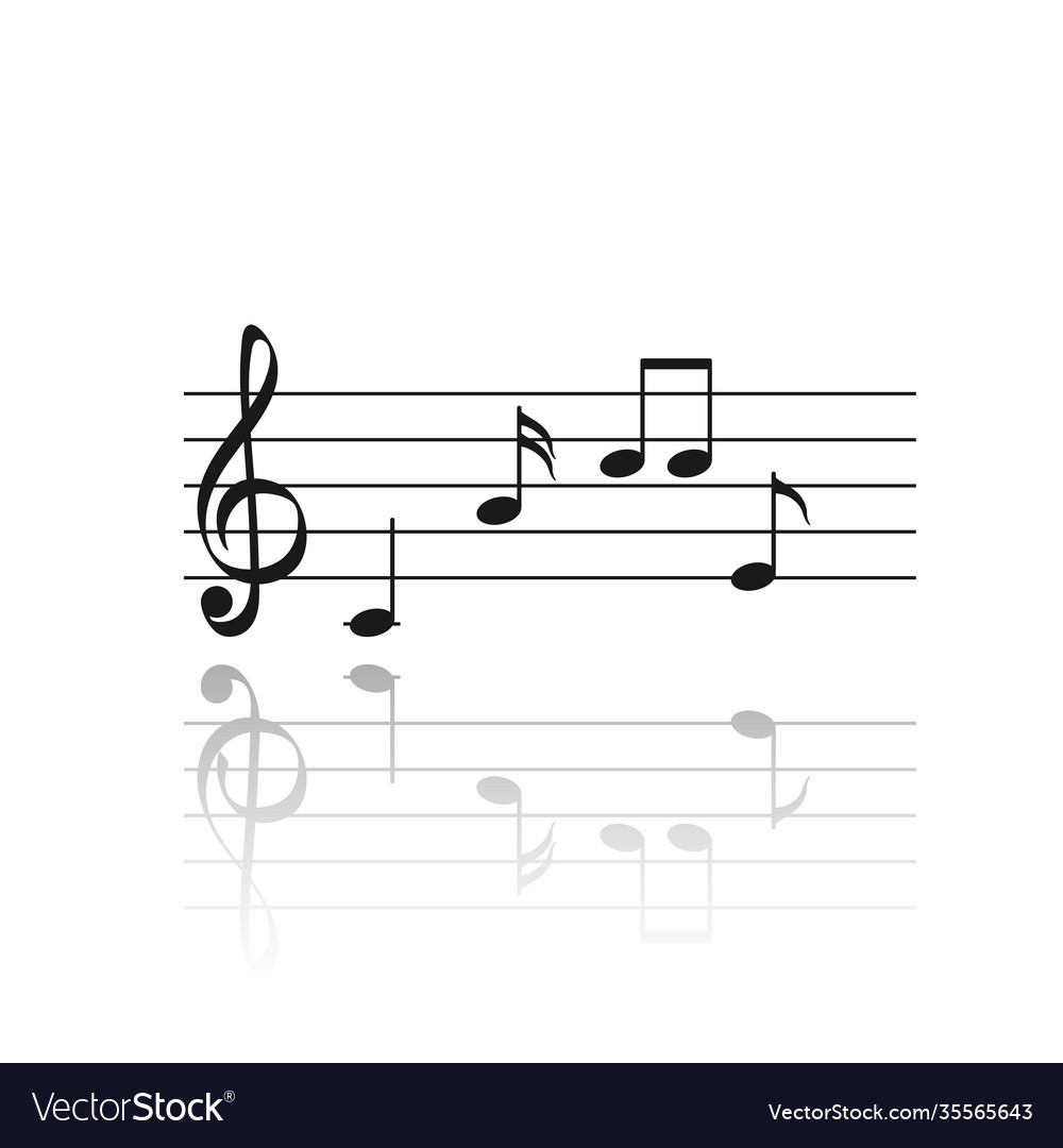 Set music note symbols abstract composition Vector Image