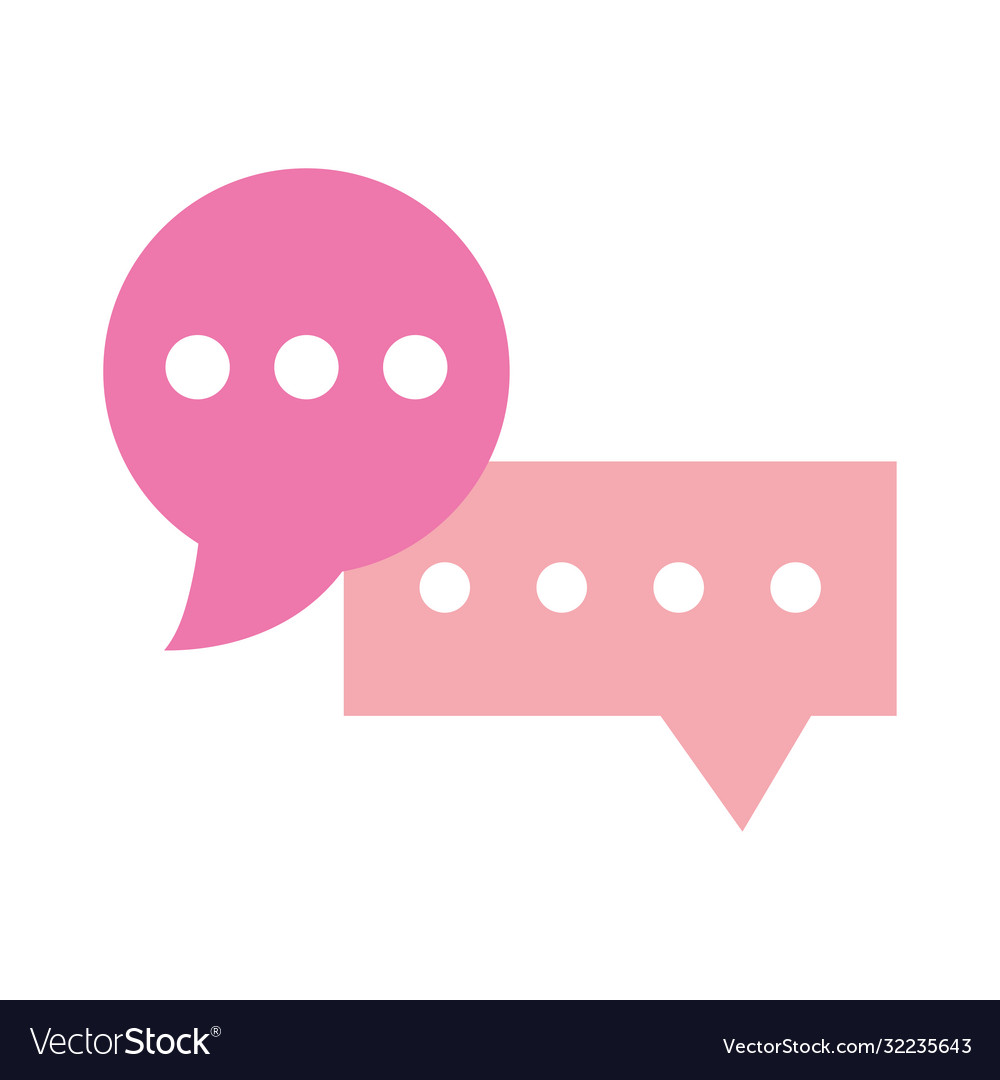 Speech bubbles message chat sms isolated design Vector Image