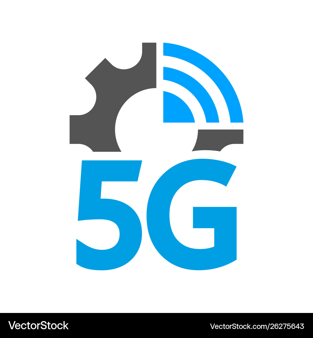 Technology icon network sign 5g Royalty Free Vector Image