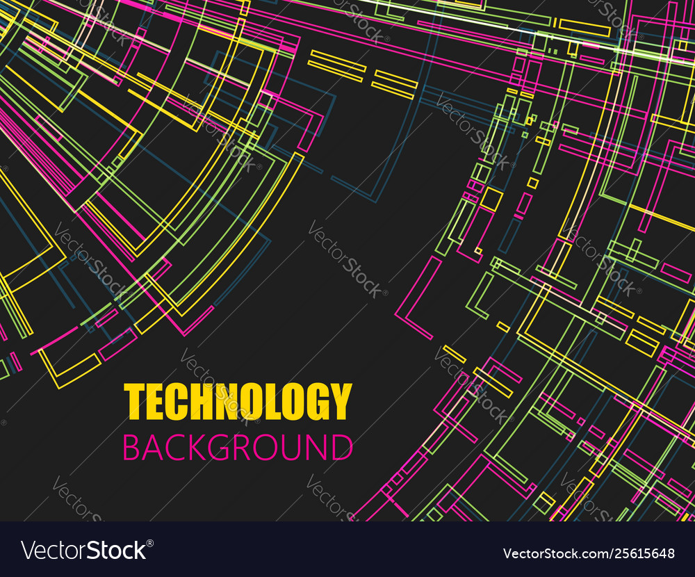 Abstract colorful technology concept pattern Vector Image