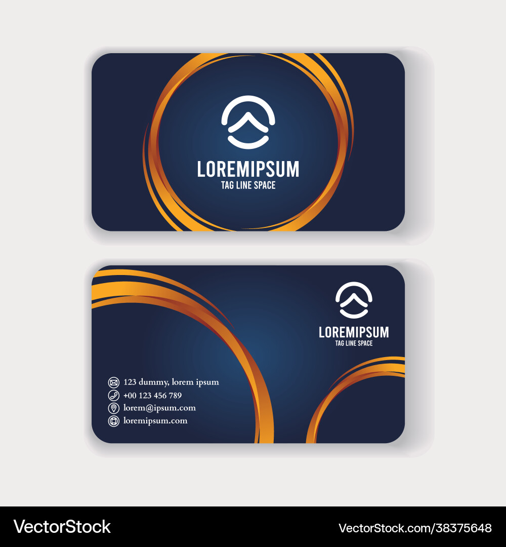 Business card template and name design Royalty Free Vector