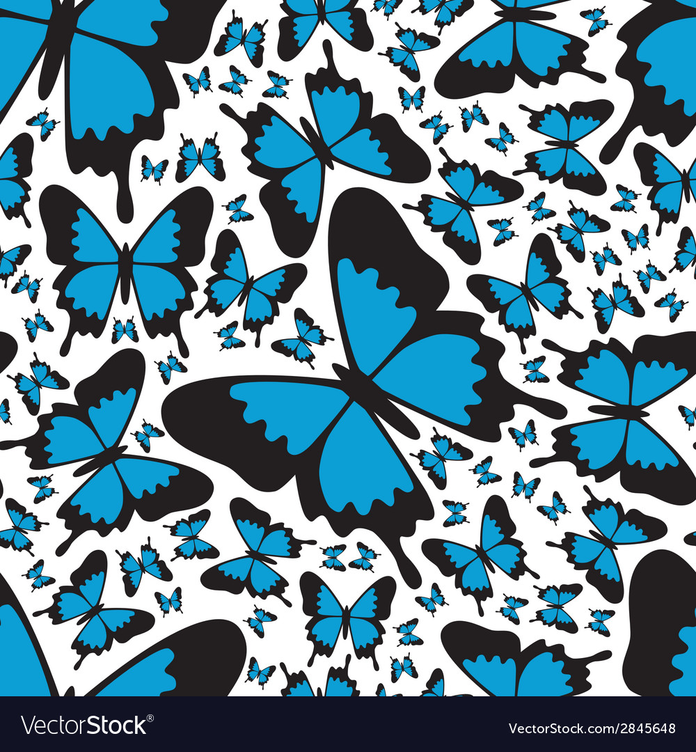 Butterfly seamless pattern Royalty Free Vector Image