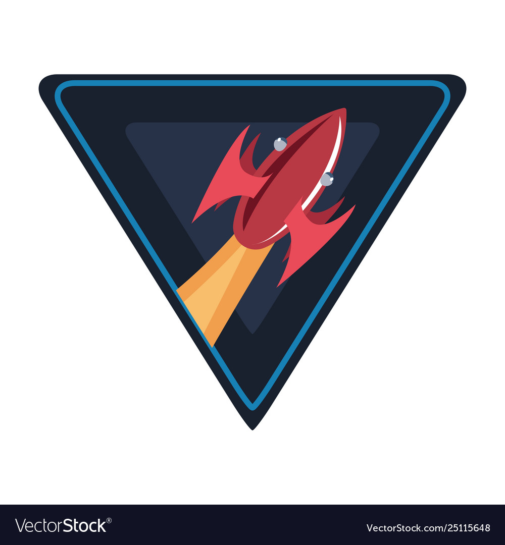 Rocket launch galaxy Royalty Free Vector Image