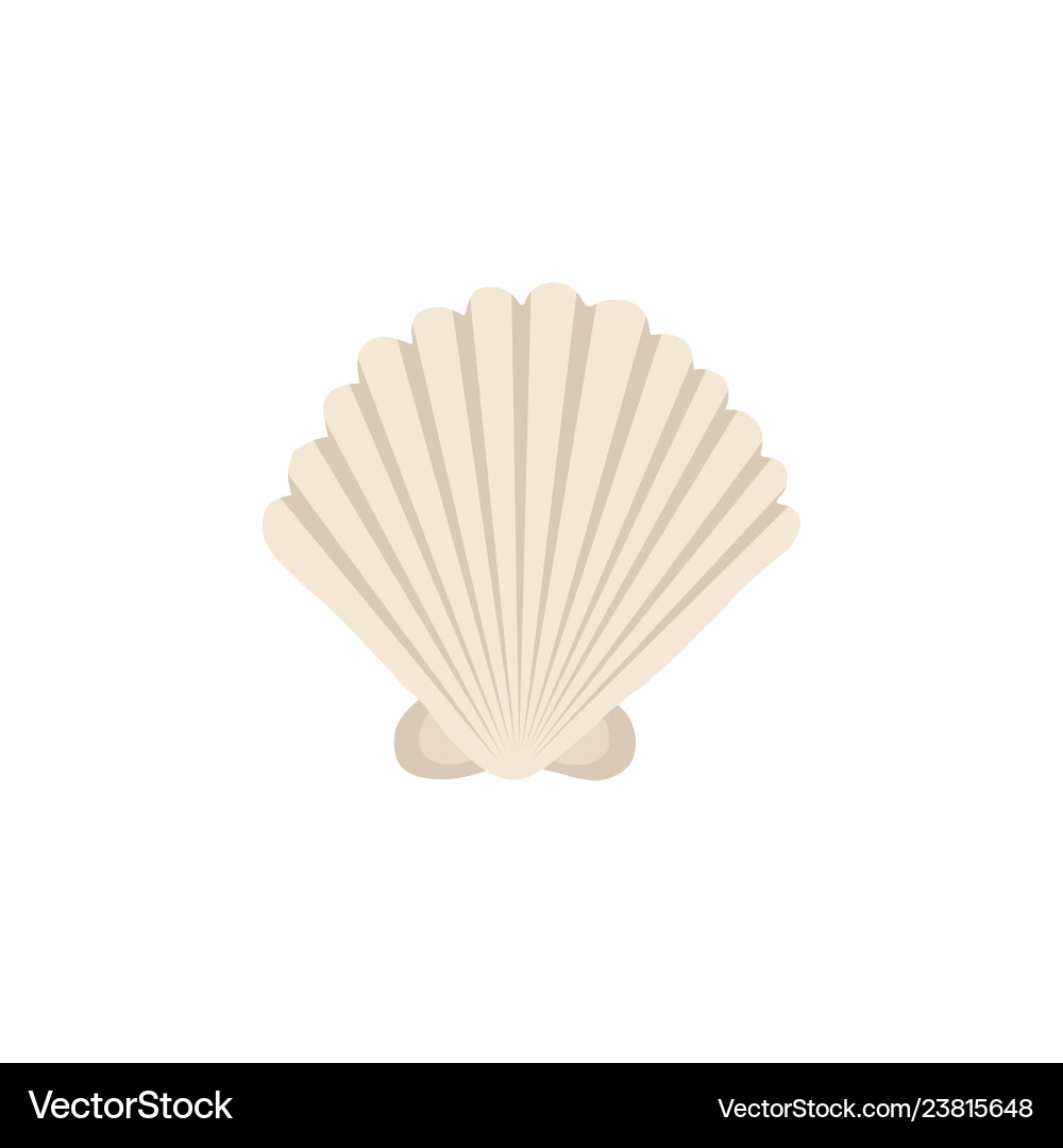 Sea shell icon in cartoon style Royalty Free Vector Image