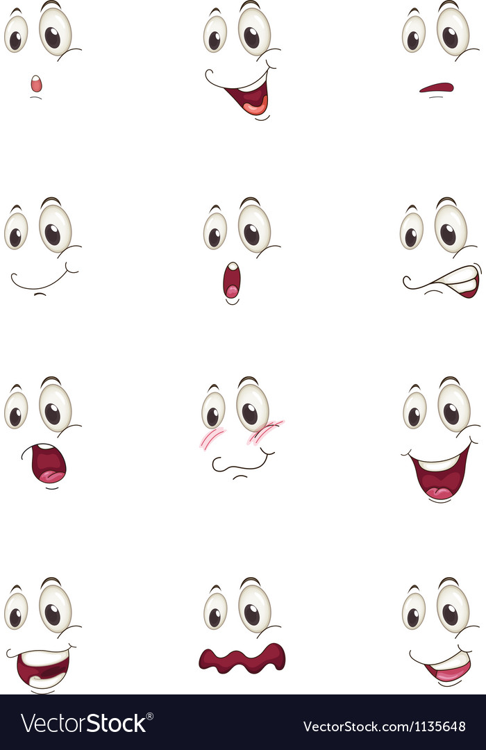 Various faces Royalty Free Vector Image - VectorStock