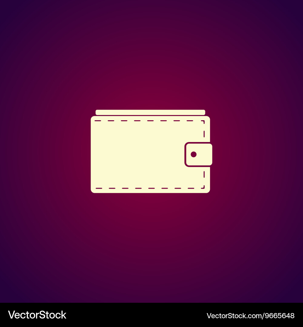 Wallet with cash simple icon on white background Vector Image