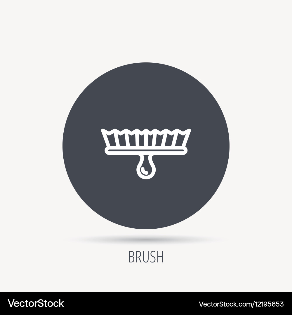 Brush icon paintbrush tool sign Royalty Free Vector Image